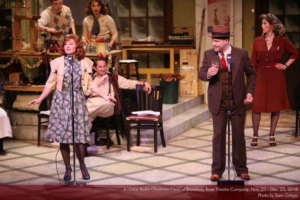 A 1940s Radio Christmas Carol musical | Broadway Rose Theatre Company