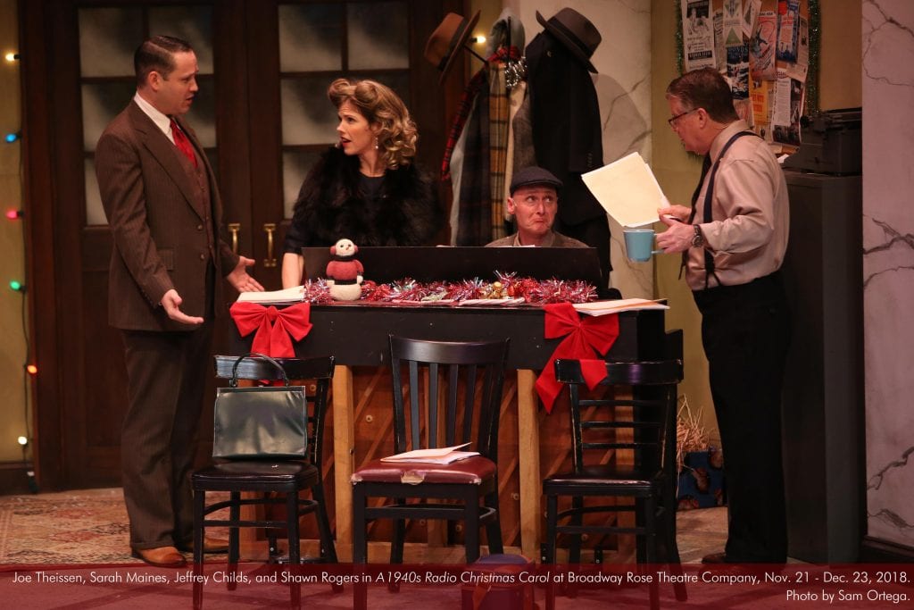 A 1940s Radio Christmas Carol musical | Broadway Rose Theatre Company